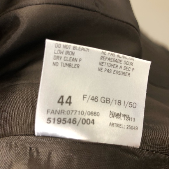 Basler | Jackets & Coats | Wool Jacket Blazer Fur Trim Size 44 Brown ...